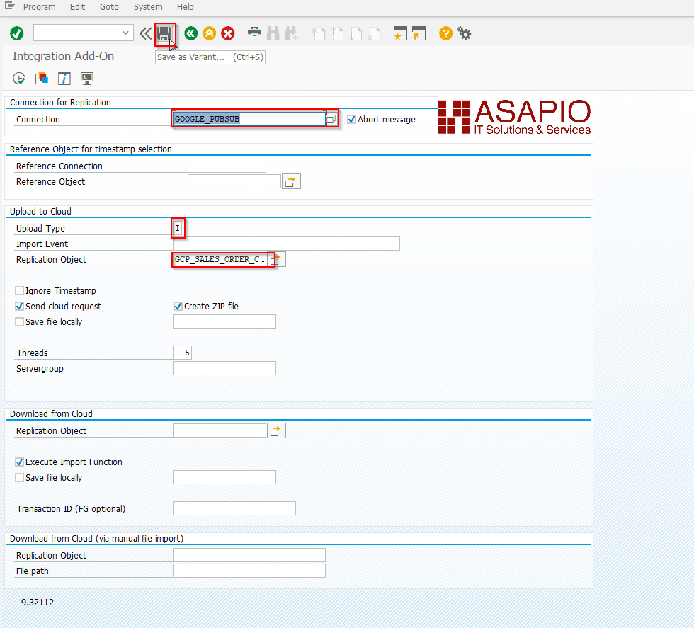 Outbound messaging - ASAPIO