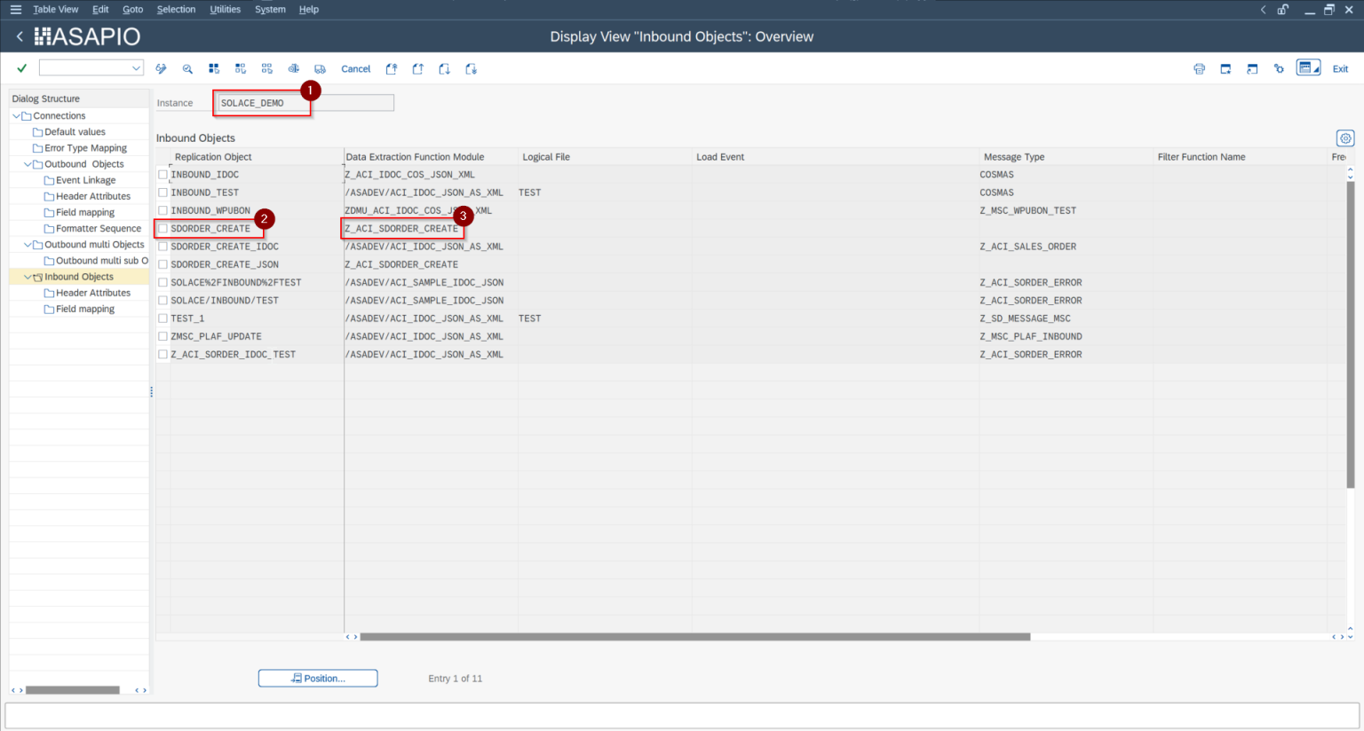 Inbound messaging - ASAPIO