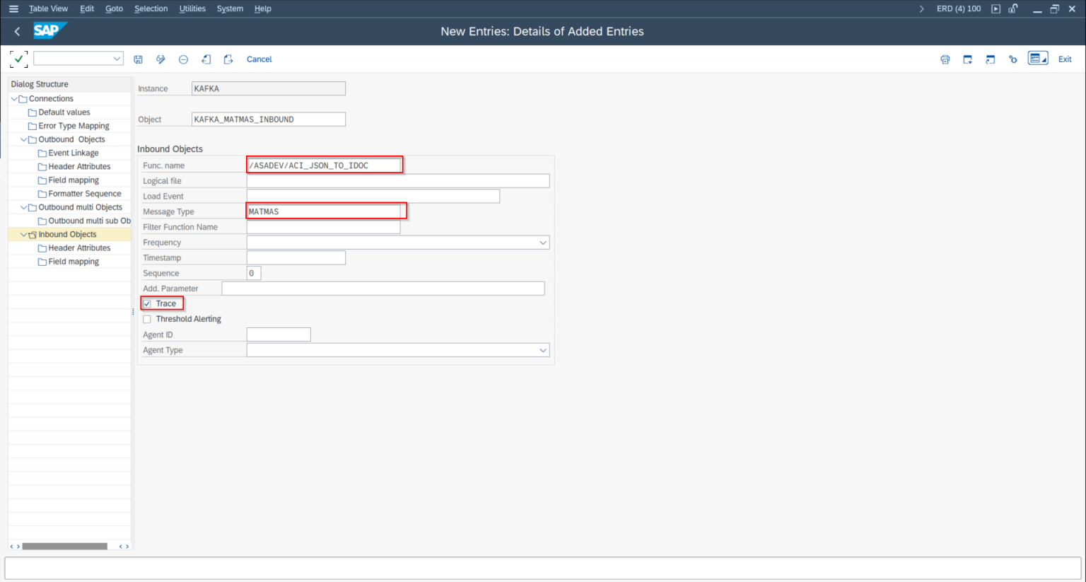 IDoc messaging - ASAPIO