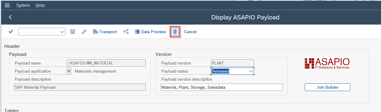 Payload Designer - ASAPIO